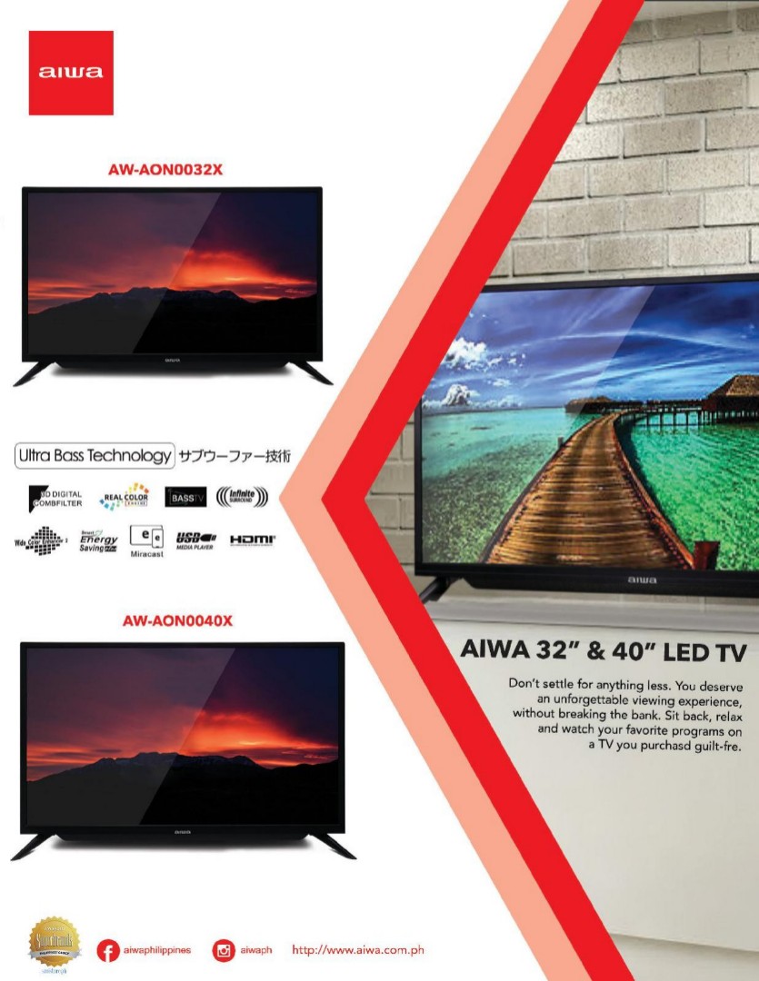 Aiwa LED TV, TV & Home Appliances, TV & Entertainment, TV on Carousell