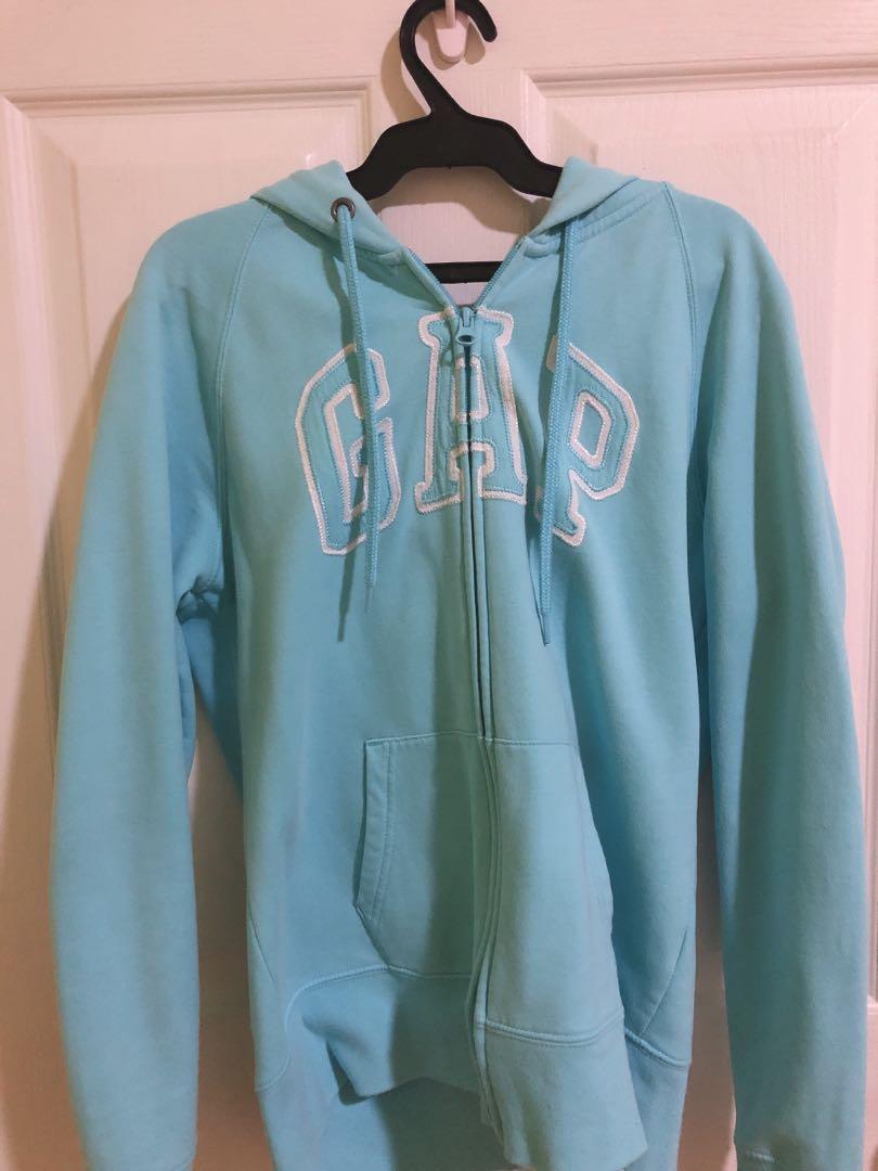 Authentic Blue GAP Jacket with hood, Women's Fashion, Coats, Jackets ...