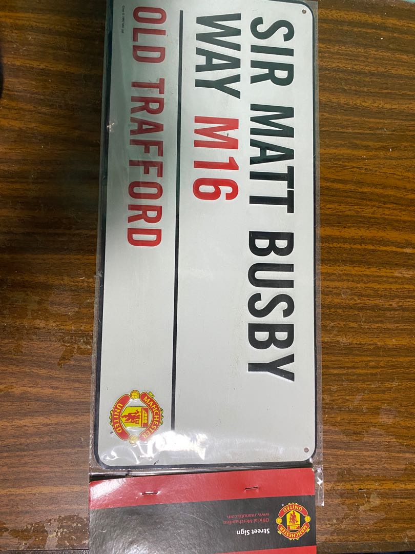 Authentic Manchester United Street Sign from Old Trafford, Sports ...