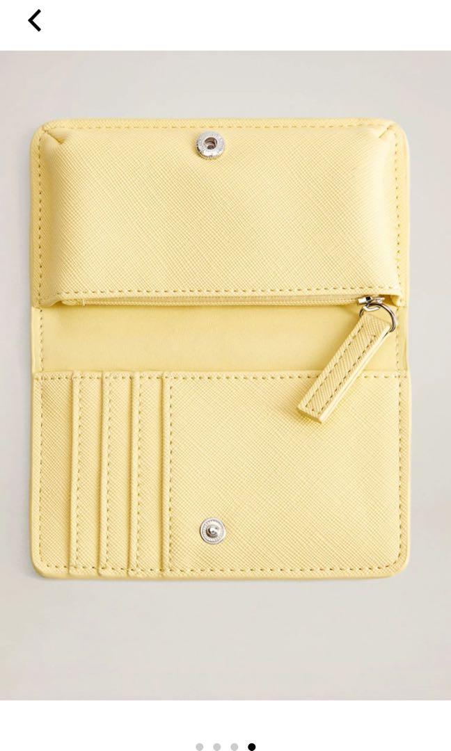 {Cammy Finds} Mango Snap Wallet in Yellow, Women's Fashion, Bags ...