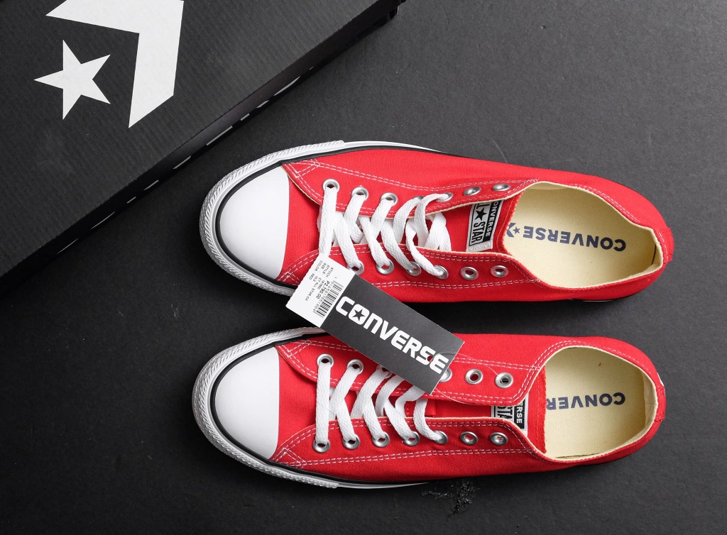 Converse All Star Low Red, Men's Fashion, Footwear, Sneakers on Carousell