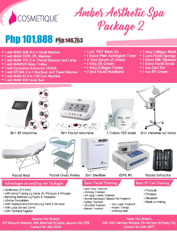 Free Training !!! Amber SPA Aesthetic Package2 IPL hair removal 9 in 1 ...