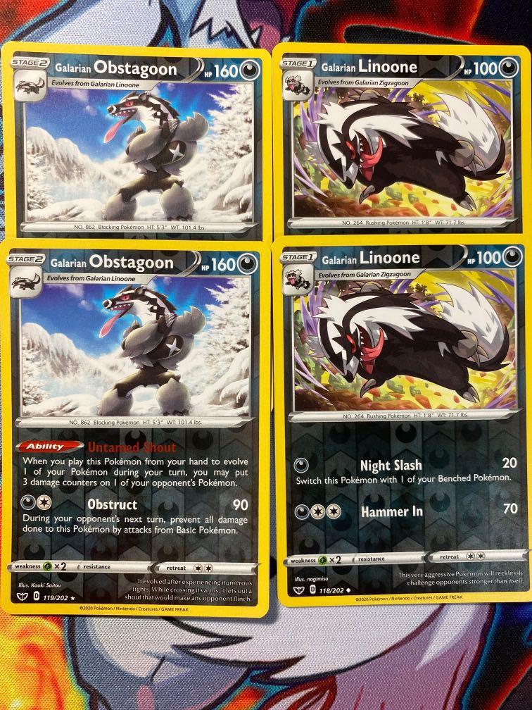 Galarian Obstagoon set, Hobbies & Toys, Toys & Games on Carousell