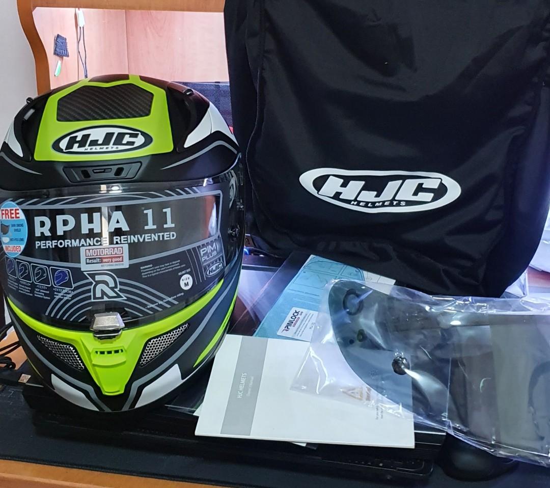HJC Rpha 11 full face carbon fibre and fibreglass motorcycle helmet ...