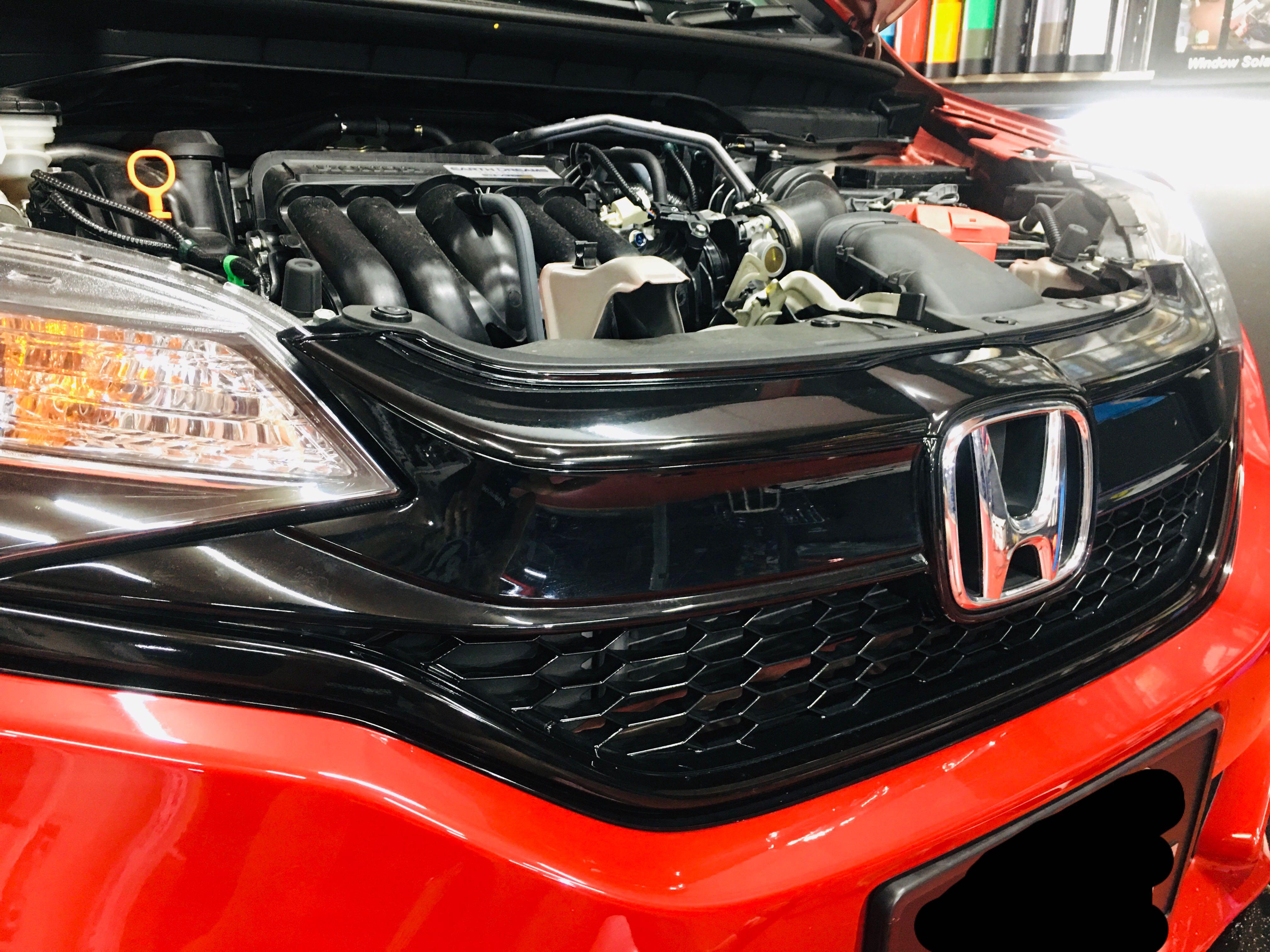 Honda Fit gk grille wrap gloss black, Car Accessories, Car Workshops ...