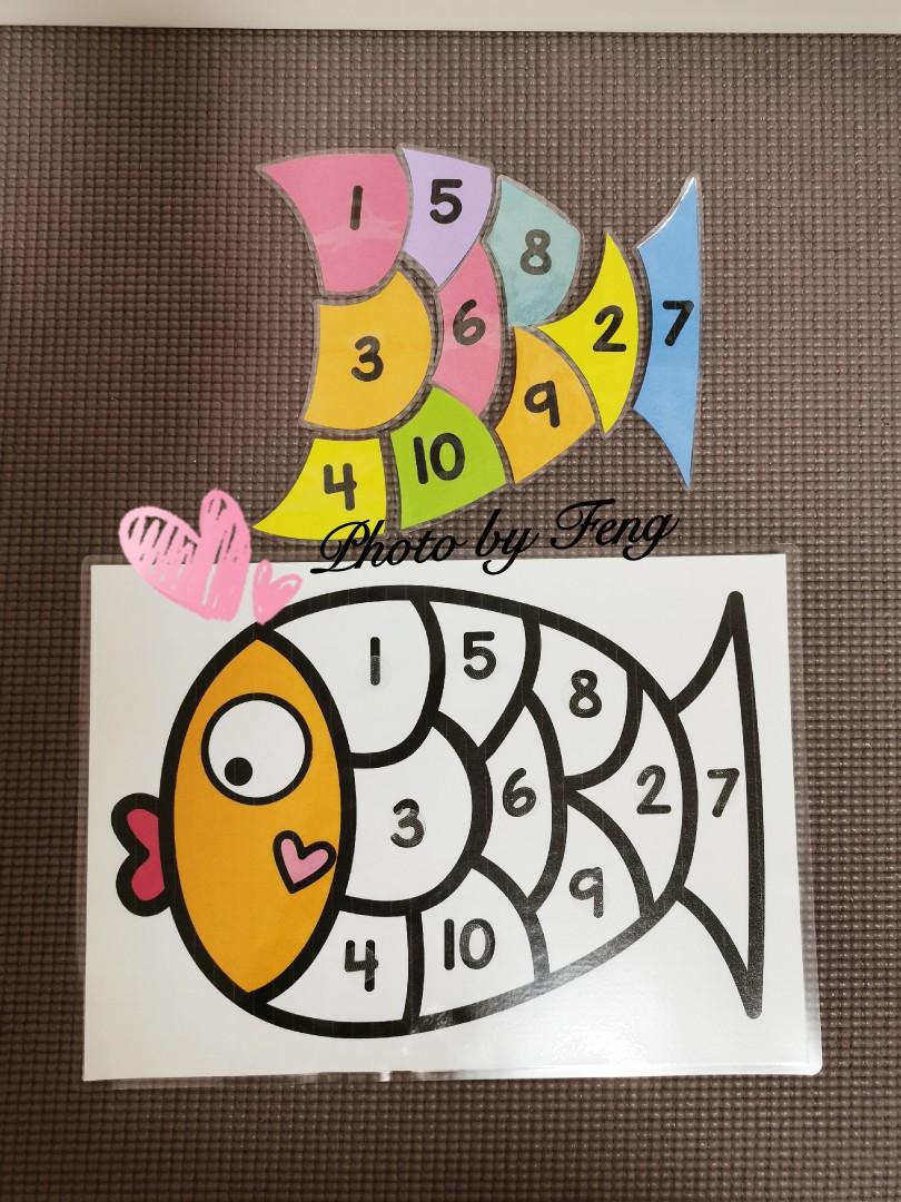 Kids book/Early learning book-Learning Resources-Fish puzzle-Number ...