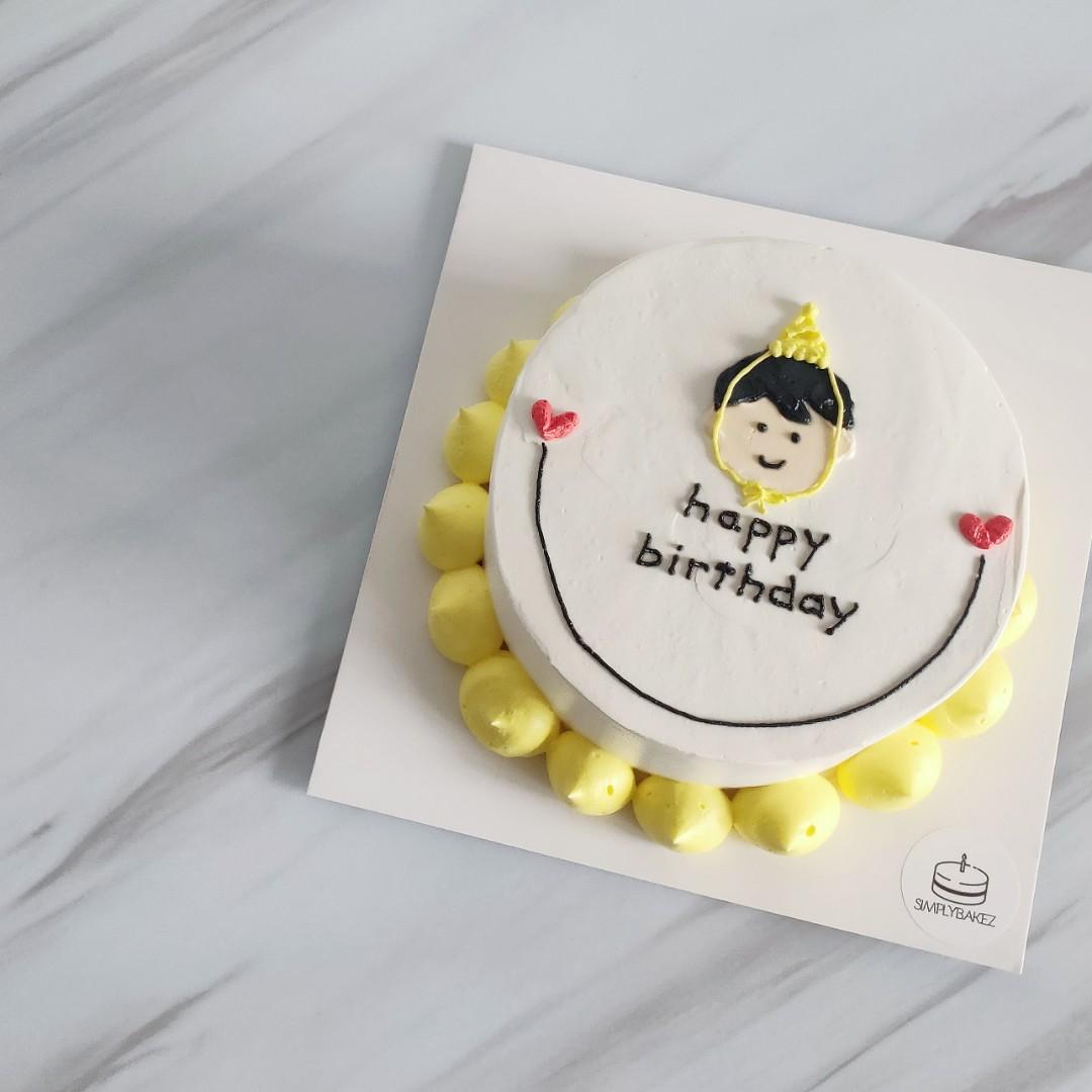 Korean design Birthday cake, Food & Drinks, Homemade Bakes on Carousell