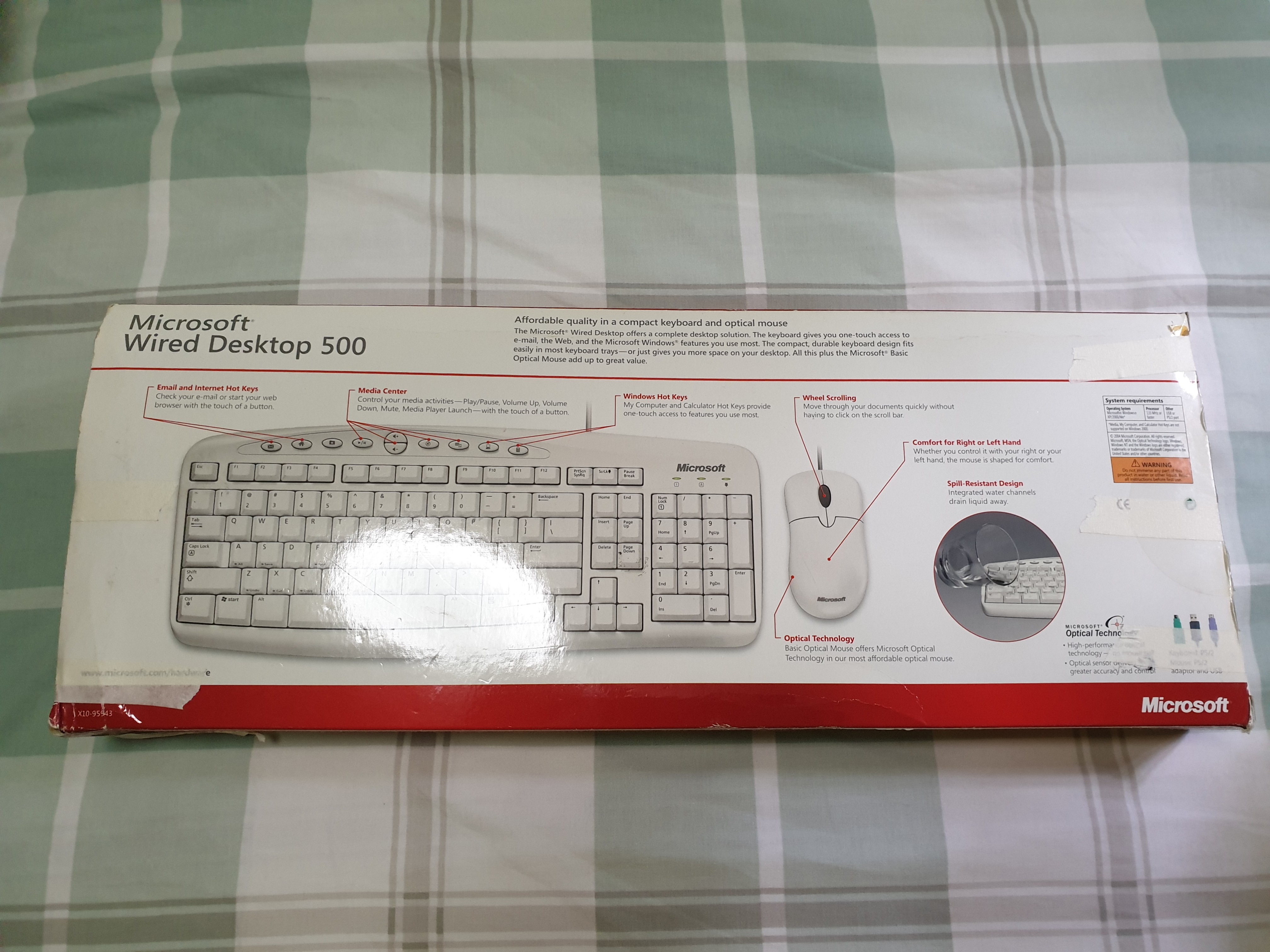 Microsoft Wired Desktop 500 keyboard and mouse, Electronics, Computer ...