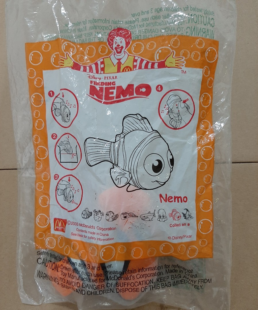 Nemo Disney Pixar Finding Nemo McDonalds Happy Meal Toy, Hobbies & Toys ...