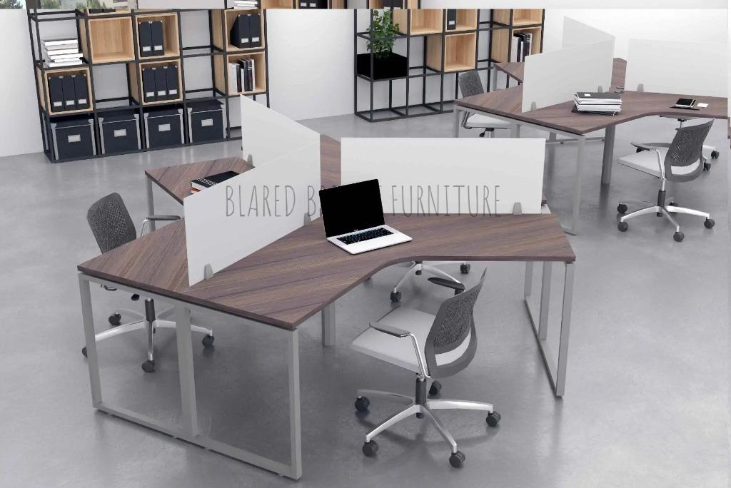 OFFICE PARTITION ( y cluster ) table with panel divider 1.4, Furniture ...