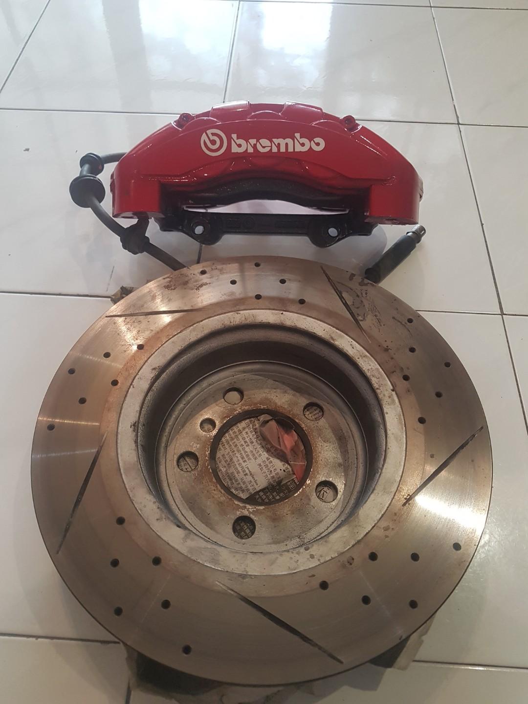 Original Brembo 6 pots monoblock Brake system with 99% Rotor, Car ...
