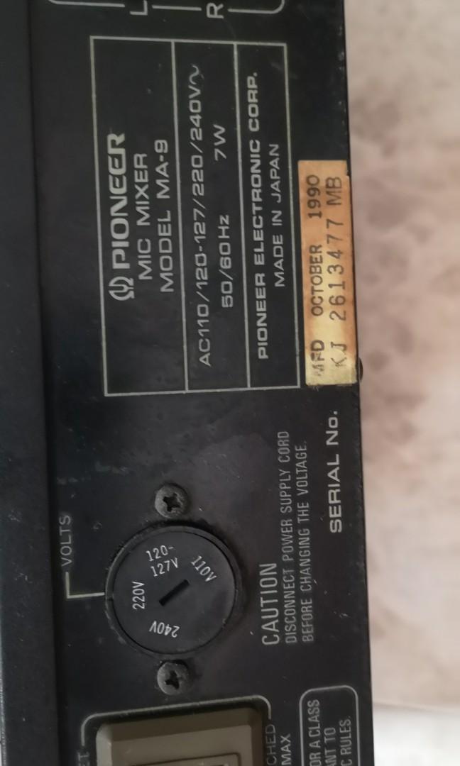 Pioneer mic mixer, Audio, Other Audio Equipment on Carousell