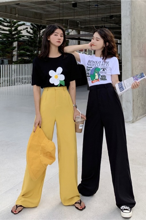 [PO] Wide tube pants, Women's Fashion, Bottoms, Other Bottoms on Carousell