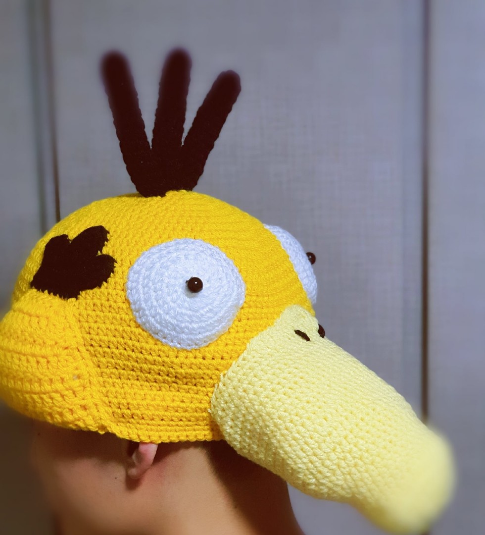 Psyduck hat crochet knit amigurumi on Carousell