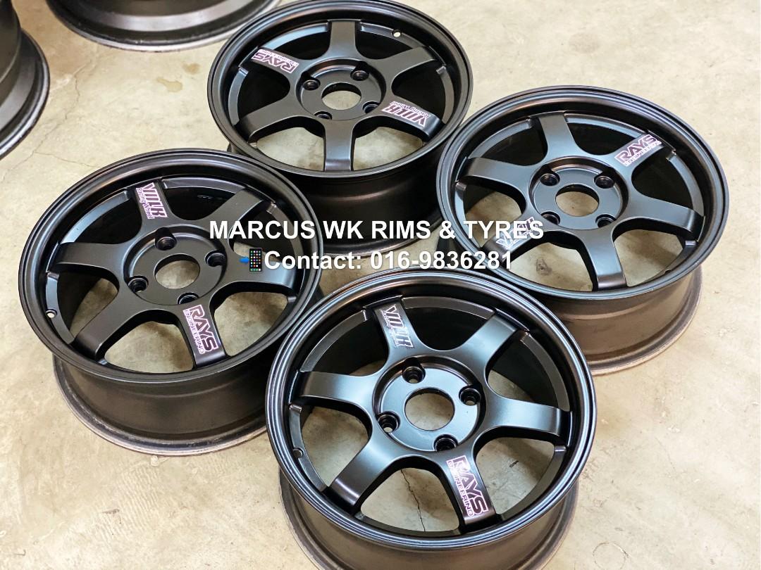 Rim 15" Volk Rays TE37, Auto Accessories on Carousell