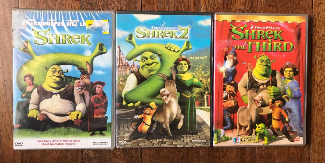 Shrek DVD movie collection, Hobbies & Toys, Music & Media, Music ...
