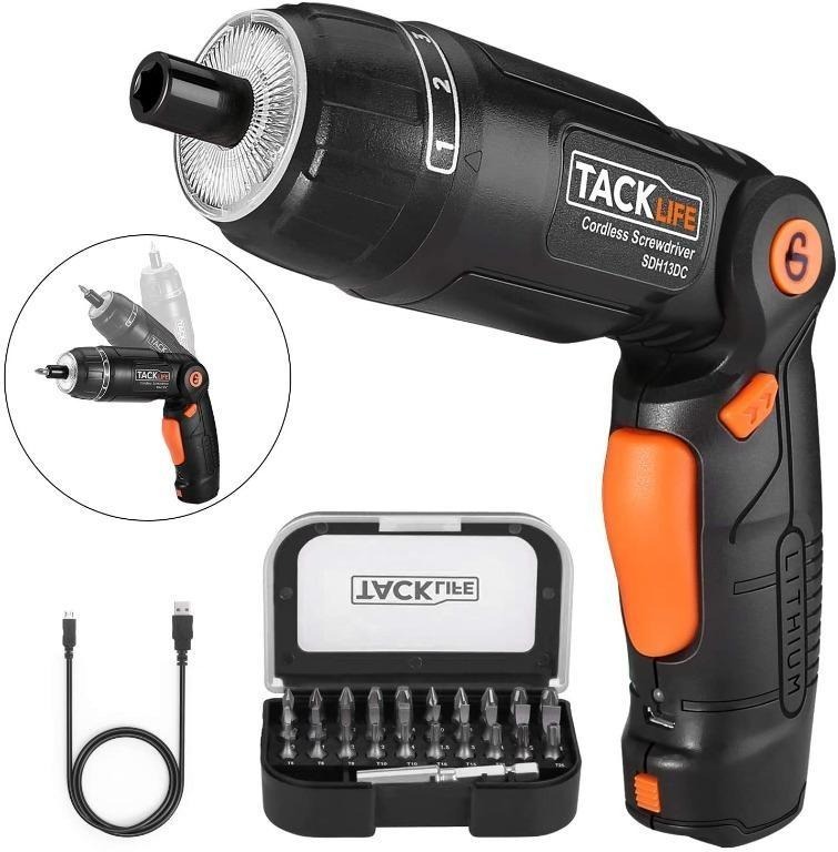 TACKLIFE Cordless Screwdriver, 3.6V 2.0Ah Electric Screwdriver ...