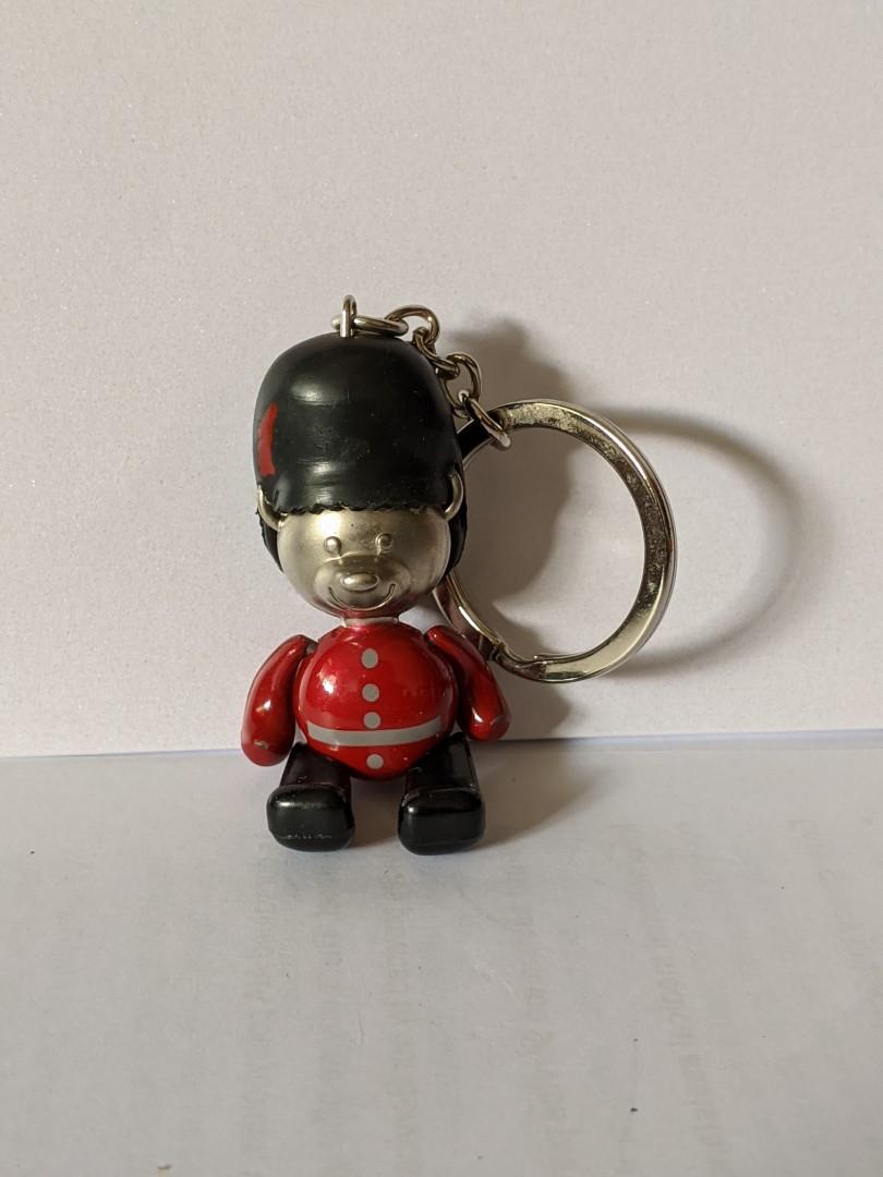 Teddy Bear Guardsman keyring with movable arms and legs, Everything Else on Carousell