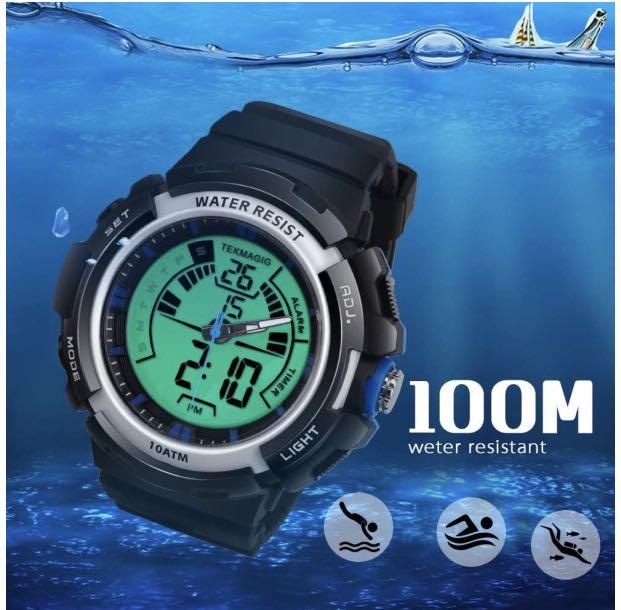 TEKMAGIC 10 ATM Digital Submersible Diving Watch 100m Water Resistant ...