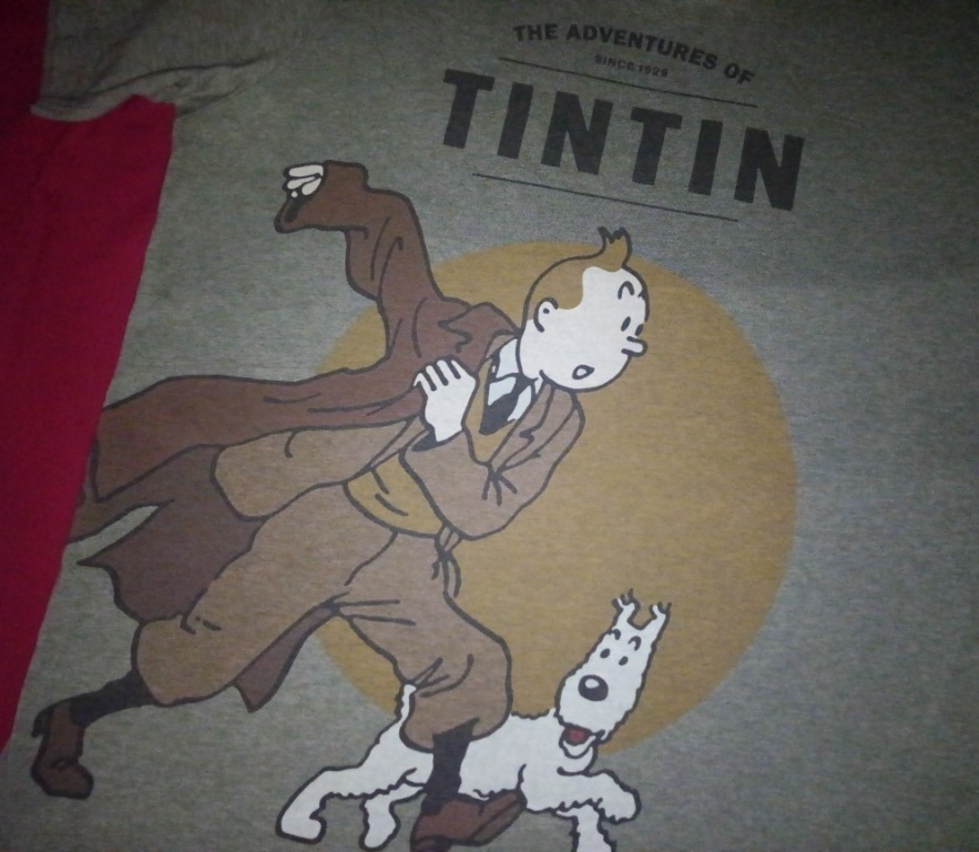 Tintin tshirt retro comic cartoon movie, Men's Fashion, Tops & Sets ...