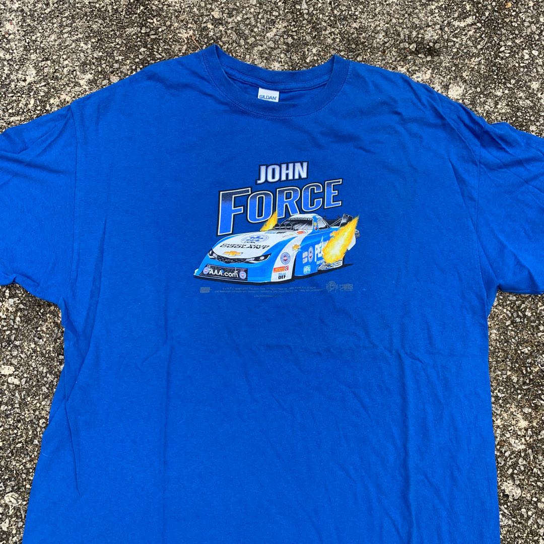 Vintage John Force Car Racing Tee, Men's Fashion, Tops & Sets, Tshirts ...
