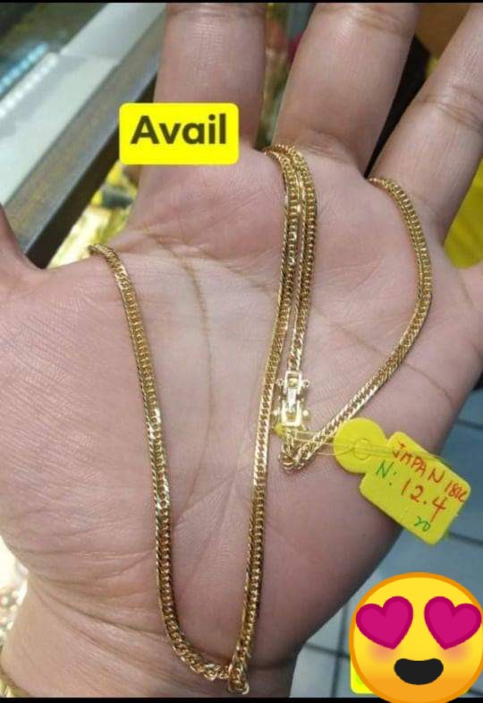 18K Japan Gold Chain 10 Cut 20" inches SUPER SALE‼️PAUNAHAN NALANG PO‼️ ...