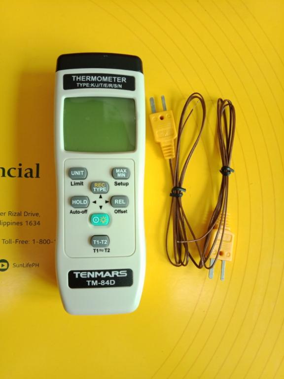 2-Channel Temperature Datalogger, Temperature Datalogger, Thermocouple Thermometer, Dual ...