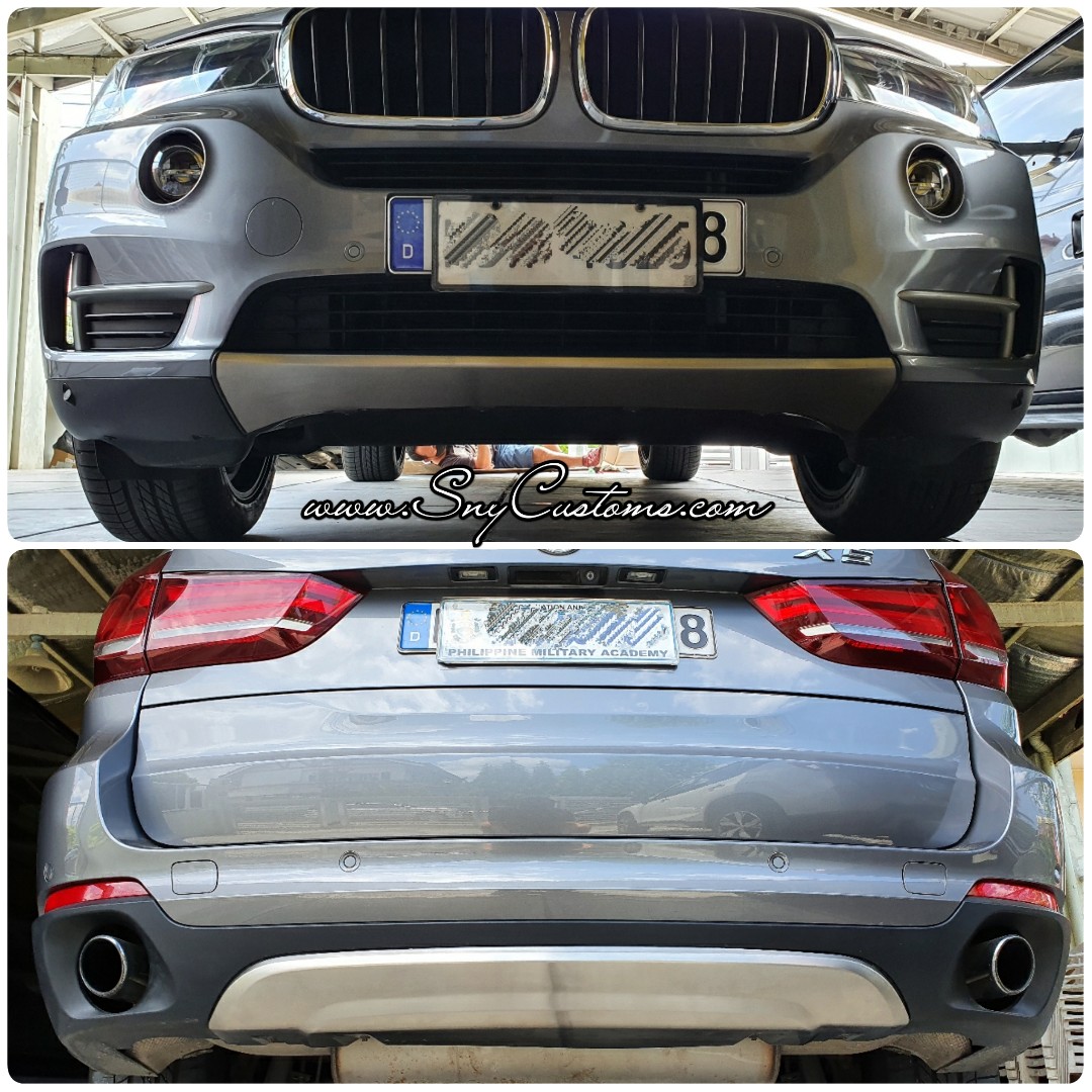 BMW X5 F15 front or rear skid plate matte gray wrnty splitter diffuser ...