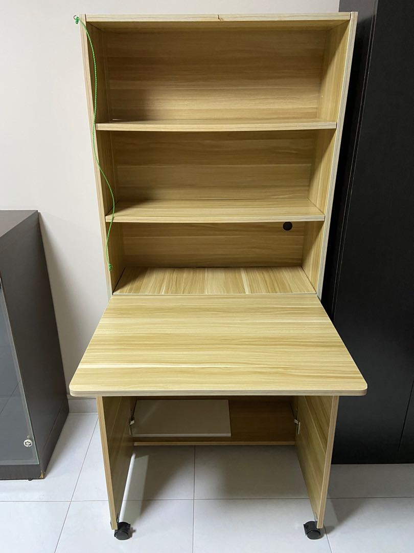 Book shelf foldable table, Furniture, Shelves & Drawers on Carousell