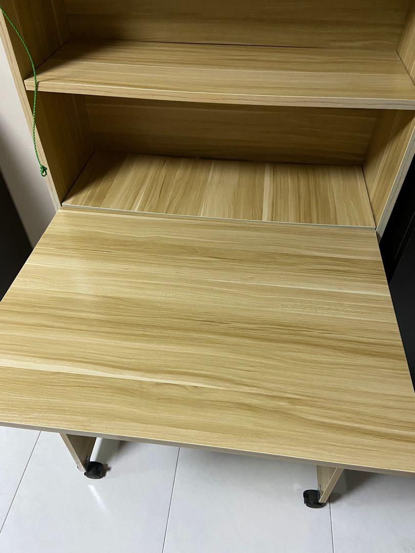 Book shelf foldable table, Furniture, Shelves & Drawers on Carousell