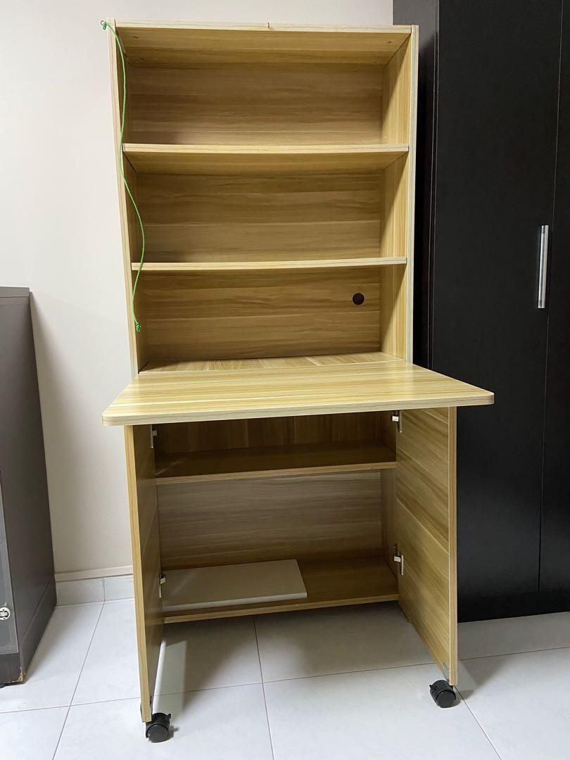 Book shelf foldable table, Furniture, Shelves & Drawers on Carousell