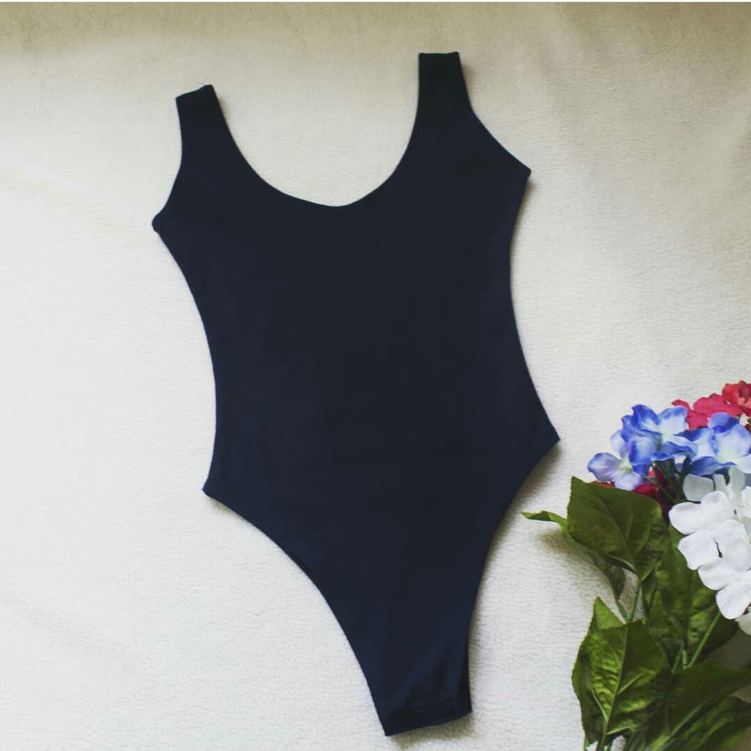 DARK BLUE ONE PIECE SWIM SUIT, Women's Fashion, Swimwear, Bikinis ...