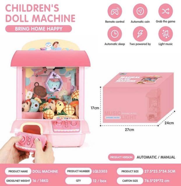 Doll catching machine/ claw machine, Hobbies & Toys, Toys & Games on ...