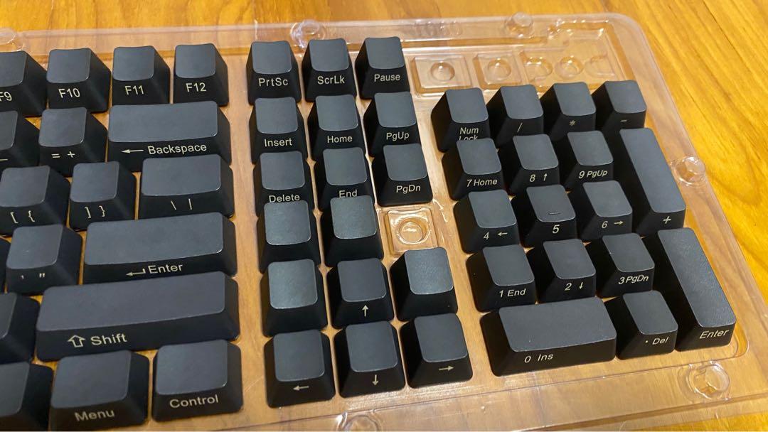 Front Print PBT Keycaps - Black, Computers & Tech, Parts & Accessories ...