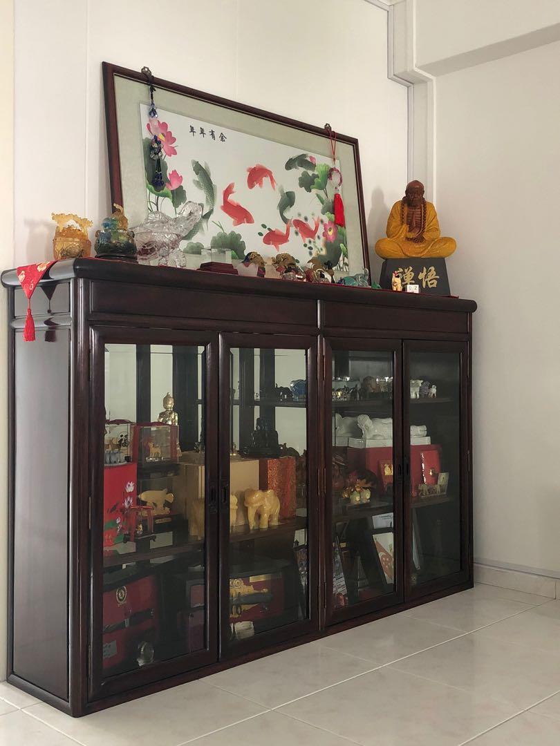 GIVING AWAY ROSEWOOD DISPLAY CABINET, Furniture & Home Living ...