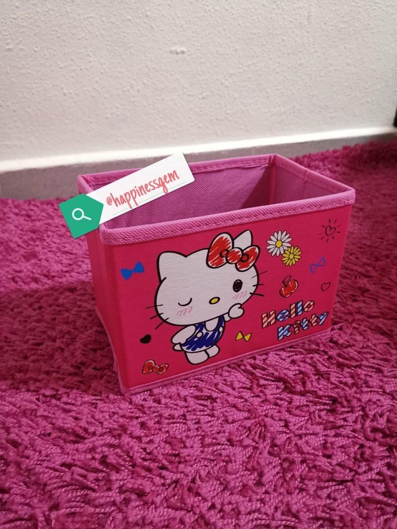 Hello kitty hot pink storage box!, Everything Else on Carousell