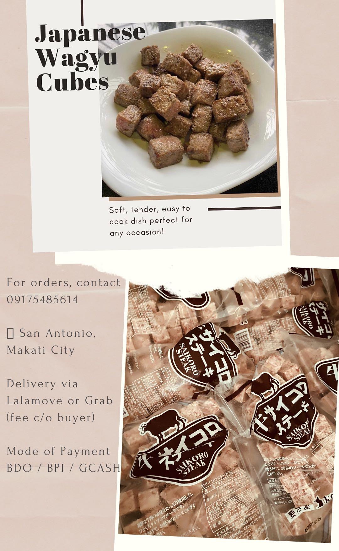 Japanese Wagyu Cubes Grade 5, Food & Drinks, Chilled & Frozen Food on ...