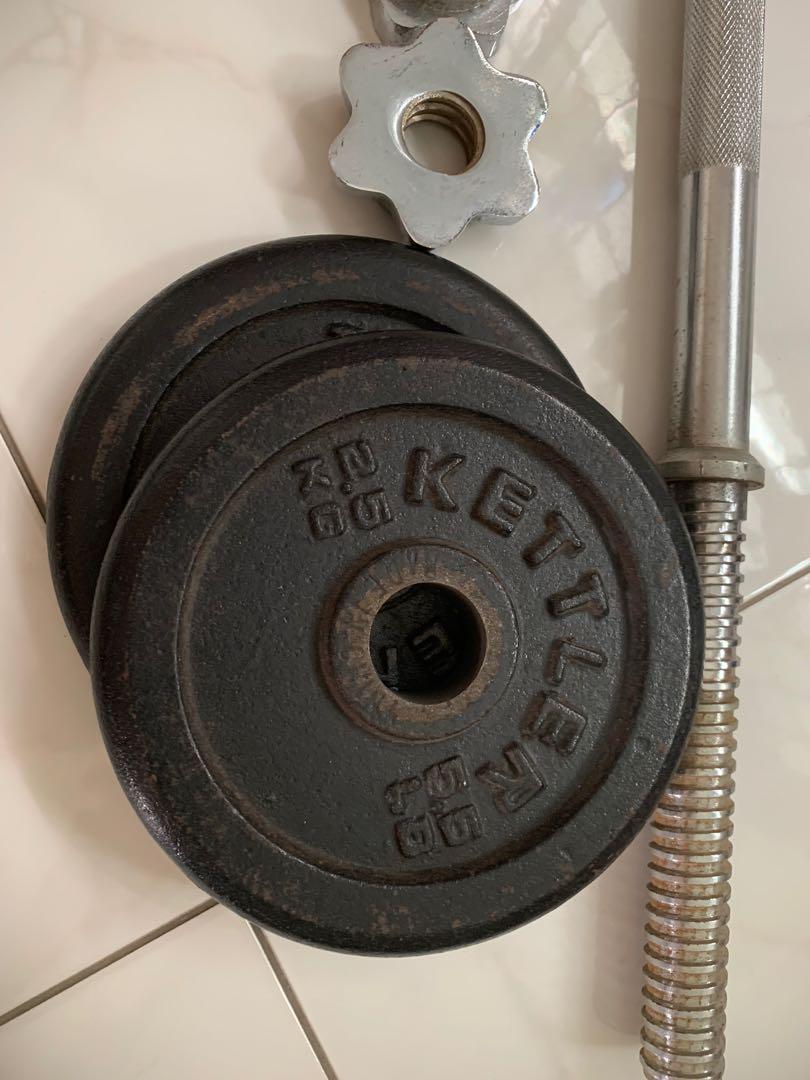Kettler barbell set, Beauty & Personal Care, Men's Grooming on Carousell