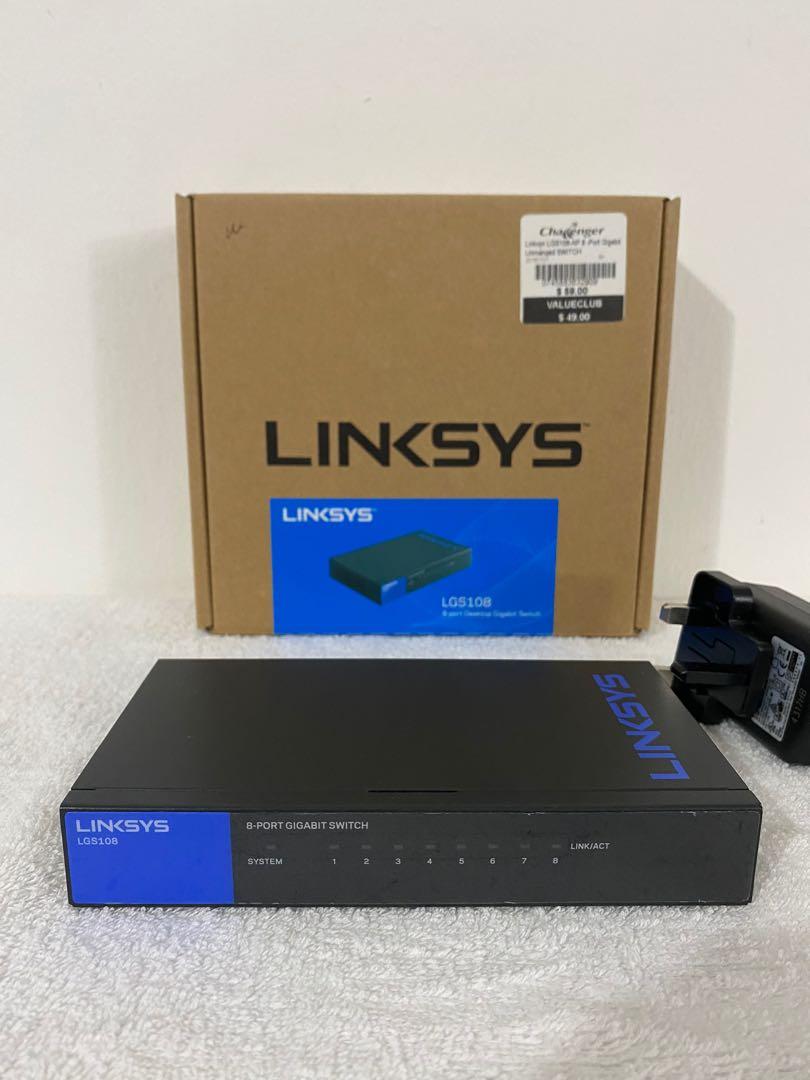 Linksys LGS108 8-port Gigabit Desktop Unmanaged Switch, Computers ...