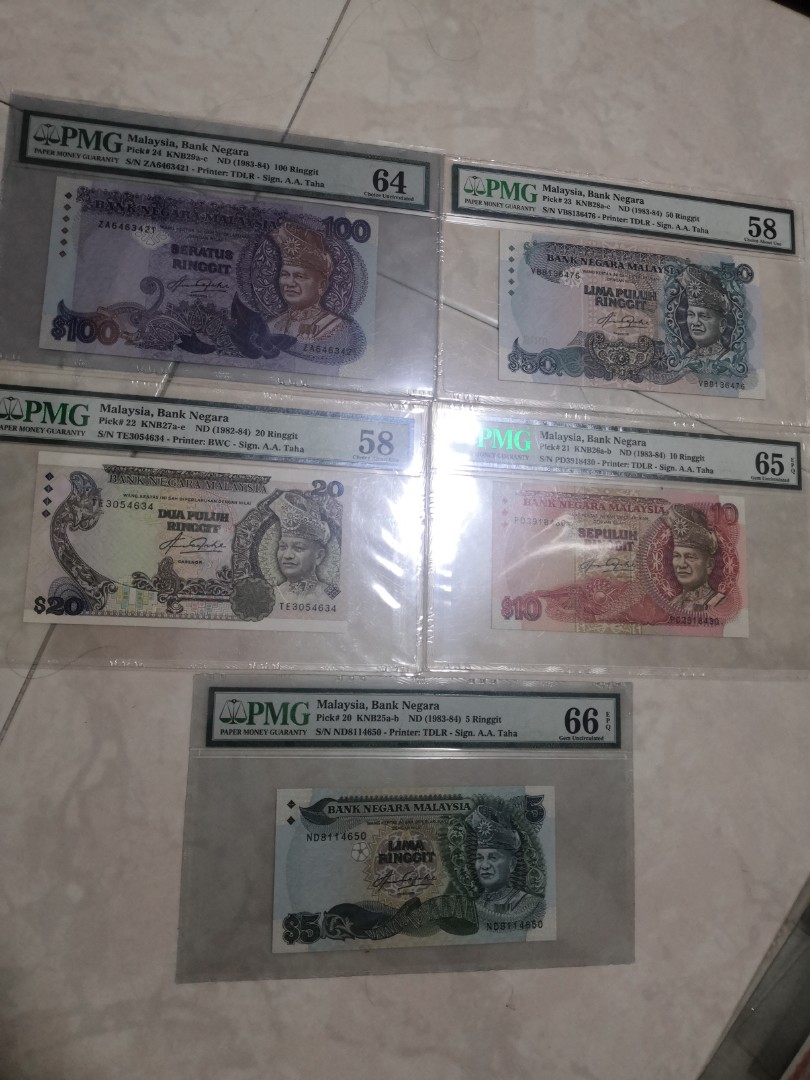 Malaysian Old Notes 5th(set), Vintage & Collectibles, Currency on Carousell