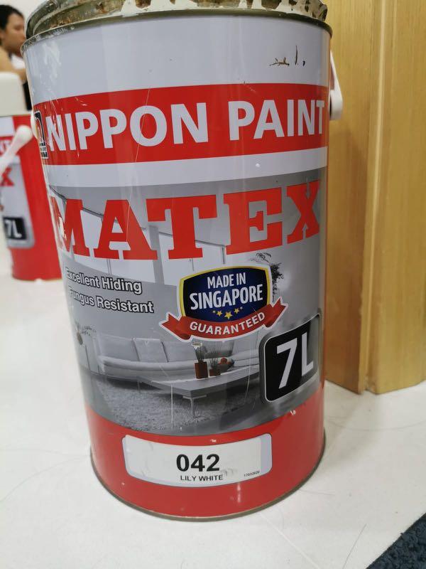 Nippon paint matex - Lily white, Hobbies & Toys, Stationery & Craft, Craft Supplies & Tools on ...