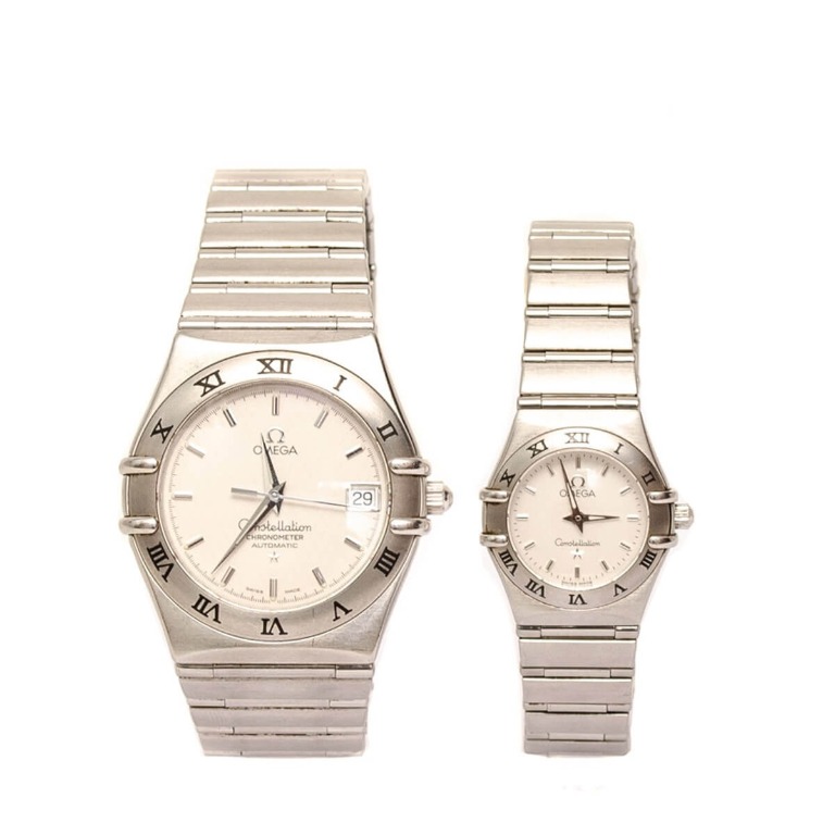 OMEGA Constellation Quartz Couple Watch, Luxury, Watches on Carousell