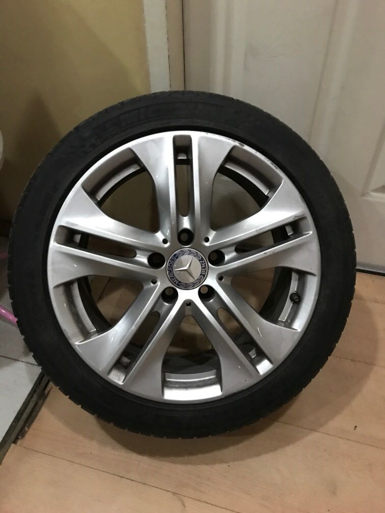 Original Mercedes Benz rims and tires, Car Parts & Accessories, Mags ...