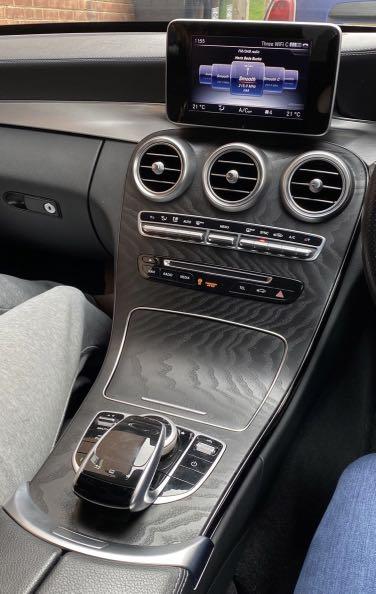 Original Mercedes Black Ash Wood Console for C-Class W205, GLC-Class ...