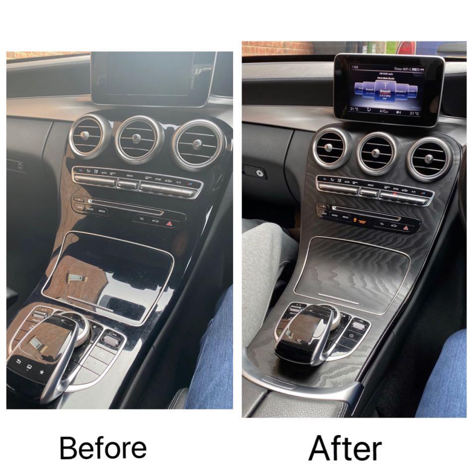 Original Mercedes Black Ash Wood Console for C-Class W205, GLC-Class ...