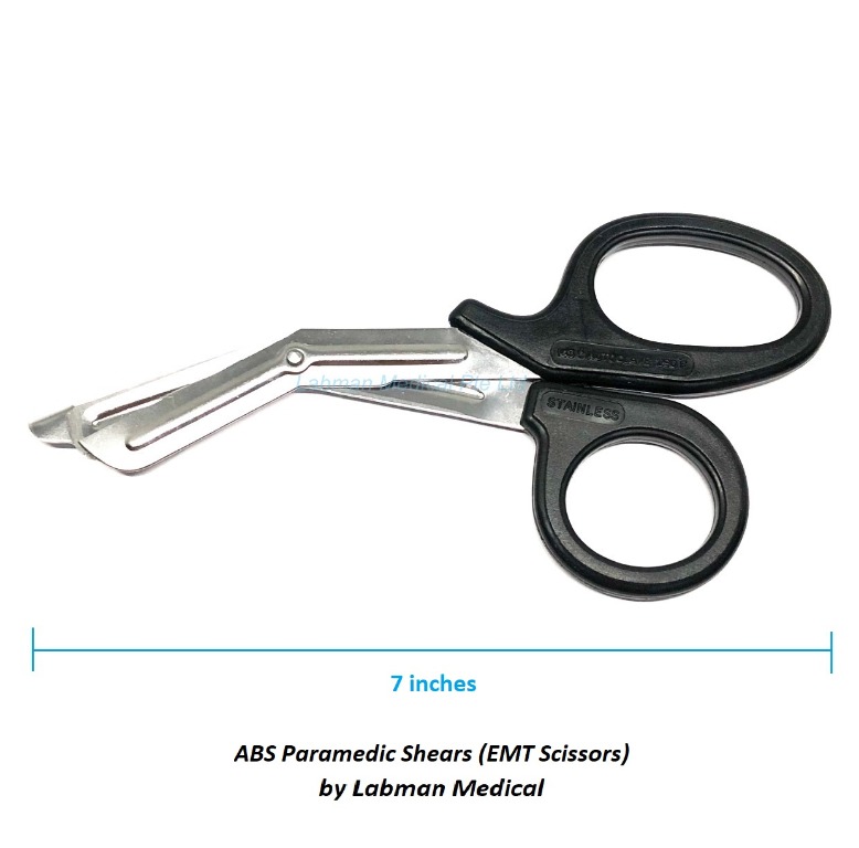 Paramedic Shears (EMT Scissors) 7 inches LABMEDSG: Labman Medical ...
