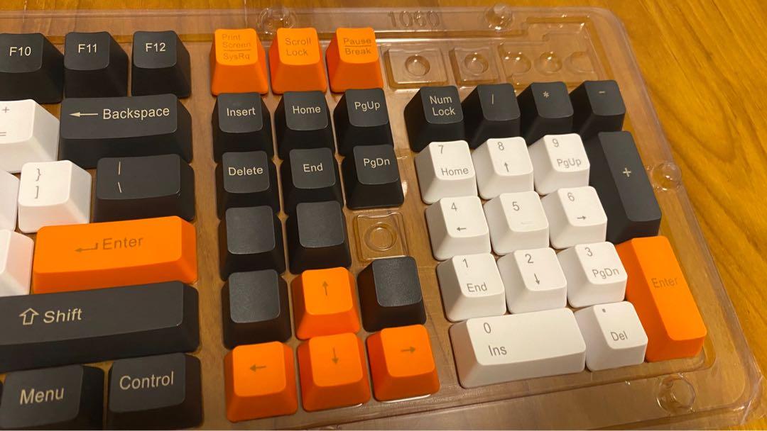 PBT Keycaps - Orange/Black, Computers & Tech, Parts & Accessories ...