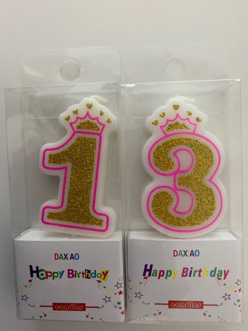 Princess Birthday Candles - Number 1 and 3, Hobbies & Toys, Stationery ...