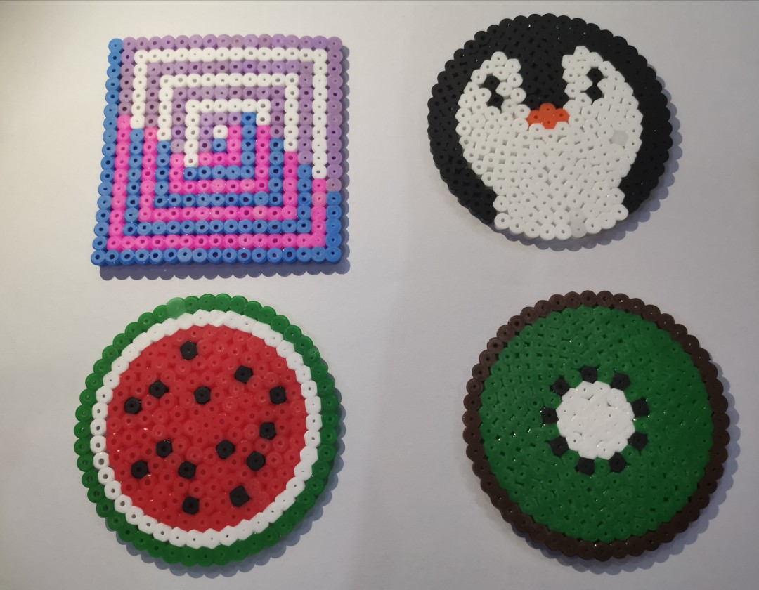 Pyssla Beads Coaster *Customizable*, Hobbies & Toys, Stationery & Craft ...