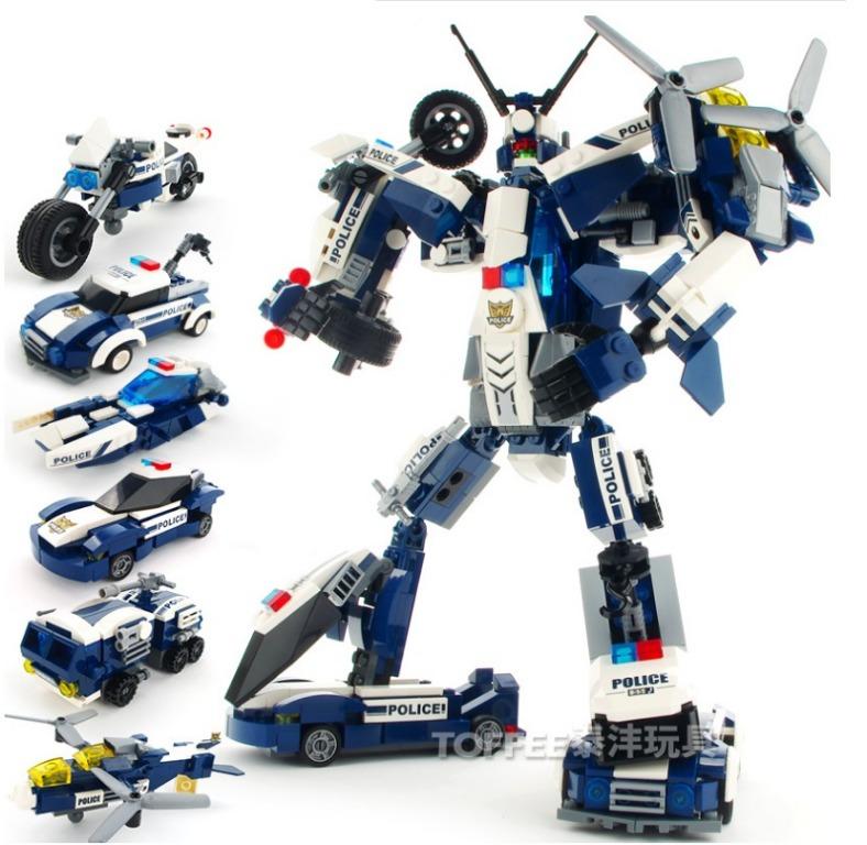 robot toys transformer. police vehicles combine to megarobot., Hobbies ...